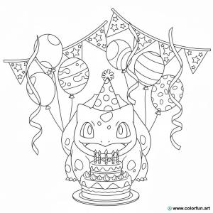 Hard Bulbasaur coloring page Download or Print for free