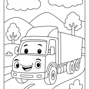 Scania truck coloring page Download or Print for free
