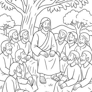Dibujo para colorear de Jesús y sus parábolas Descargar o Imprimir de ...