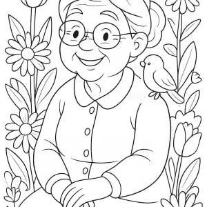 Desenhos para colorir para a vovó Para Baixar ou Imprimir gratuitamente
