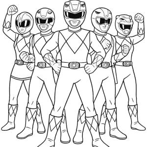 Coloriage des Power Rangers Dino à Télécharger ou à Imprimer gratuitement