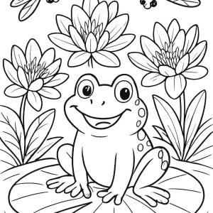 Dibujo para colorear creativo del sapo Descargar o Imprimir de forma ...