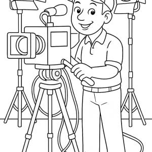 Titan cameraman coloring page Download or Print for free