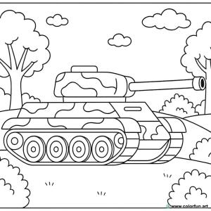German tank coloring page Download or Print for free