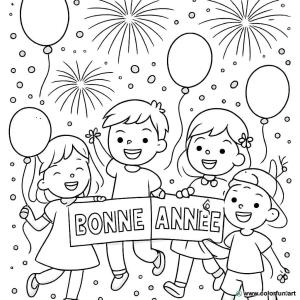Coloriage pour la fête de fin d'année à Télécharger ou à Imprimer ...