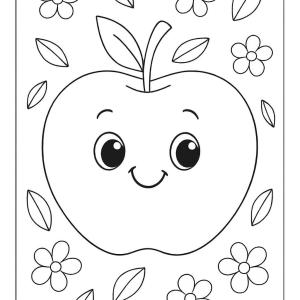 8 Coloring Pages Of Apples - Free Coloring Pages for Kids - ColorFun.art