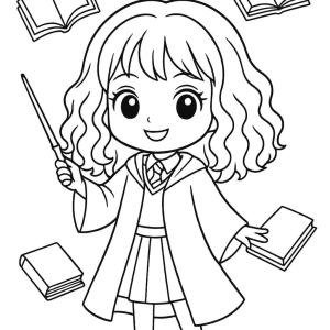 Hermione Granger mandala coloring page Download or Print for free