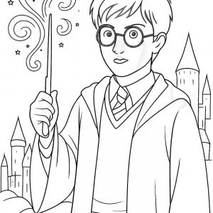 Dibujo para colorear de la casa Serdaigle en Harry Potter Descargar o ...