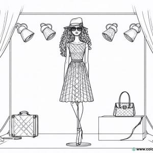 Drawing mannequin coloring page Download or Print for free