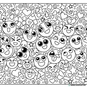 Disegno da colorare di una faccina sorridente Scarica o Stampa ...