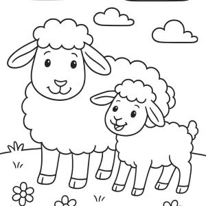 24 Planșe De Colorat Cu Oi - Desene de colorat gratuite pentru copii ...