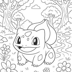 Coloriage de Bulbizarre Pokémon à Télécharger ou à Imprimer gratuitement