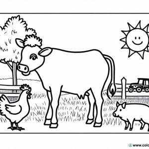Coloriage animaux de la ferme pour petite section à Télécharger ou à ...
