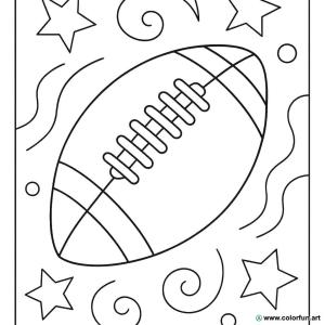 American football coloring page for fans Download or Print for free