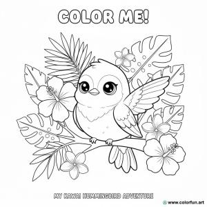 Dibujo para colorear de colibrí difícil Descargar o Imprimir de forma ...