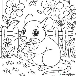 Coloriage d'un rat amusant à Télécharger ou à Imprimer gratuitement