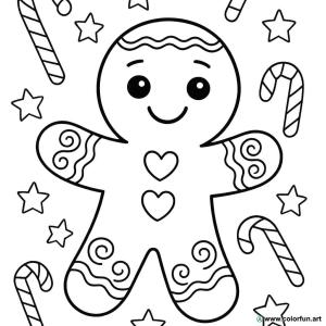 10 Coloriages De Pain D'épice - Coloriages Gratuits pour Enfants ...