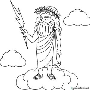 Dibujo para colorear del dios griego Prometeo Descargar o Imprimir de ...