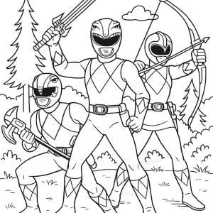 Kleurplaat van de Power Rangers: Legende in Kleuren Gratis te ...